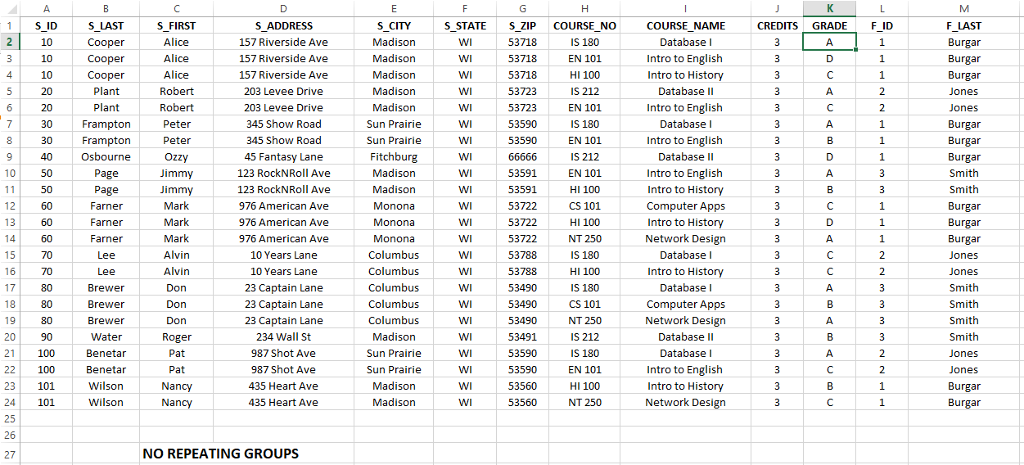 Solved Build your own ER diagram using the attached student | Chegg.com