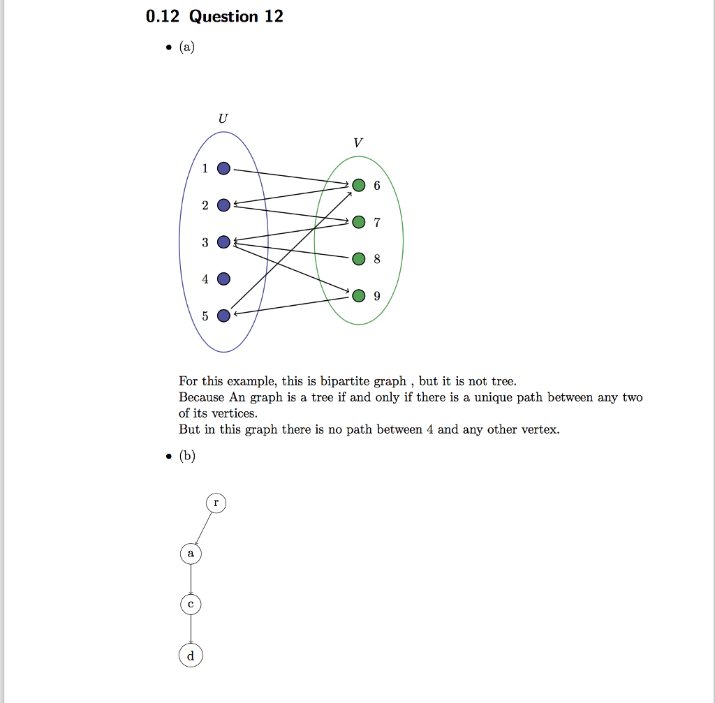 Solved 12. 6 points A graph G (V,E) is bipartite if its | Chegg.com
