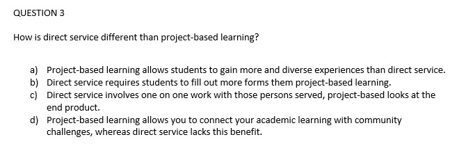 Solved How is direct service different than project-based | Chegg.com