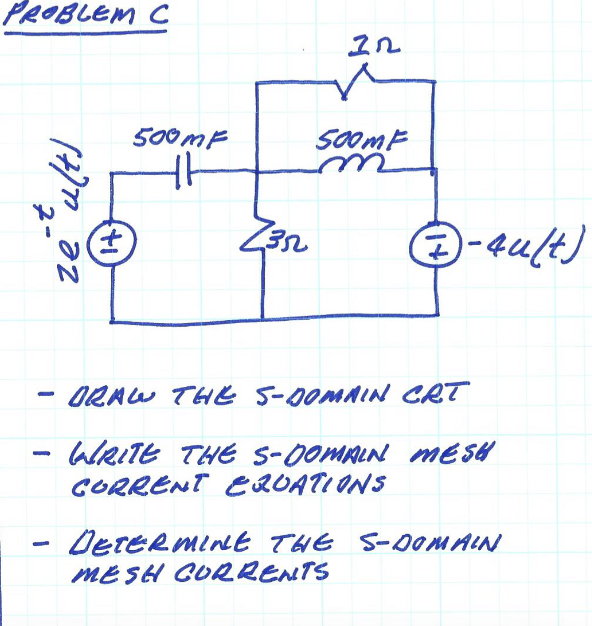Solved Draw the S-Domain CRT Write the S-Domain mesh | Chegg.com