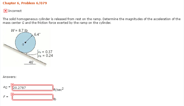 Solved The solid homogeneous cylinder is released from rest | Chegg.com