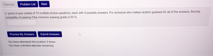 Solved A quiz consist of 10 multiple-choice questions, each | Chegg.com