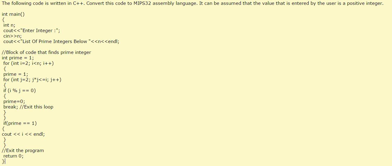 Solved The following code is written in C++. Convert this | Chegg.com