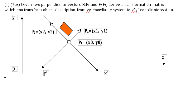 Solved Given two perpendicular vectors P_0P_1 and P_0P_2, | Chegg.com