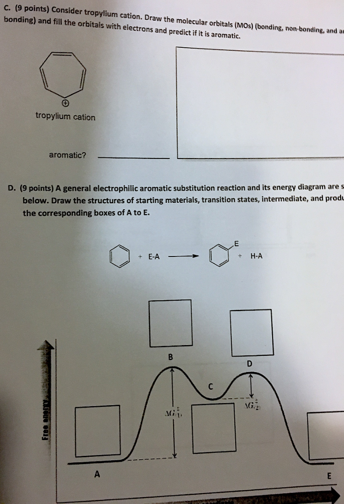 Solved Consider tropylium cation. Draw the molecular | Chegg.com
