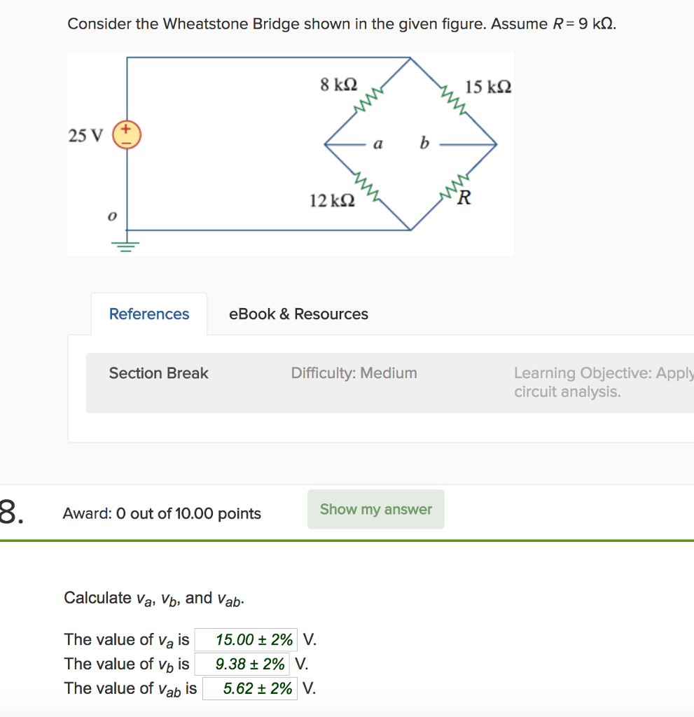 Solved Consider the Wheatstone Bridge shown in the given | Chegg.com