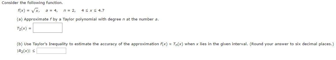 Solved Consider The Following Function F X Squareroot X