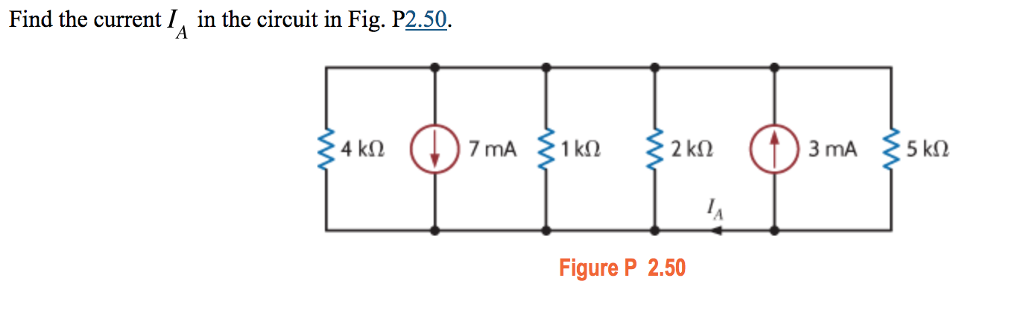 Solved Find the current / in the circuit in Fig. P2.50 | Chegg.com