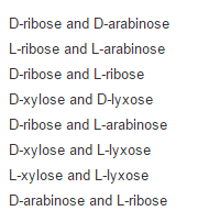 Solved D-ribose and D-arabinose L- ribose and L-arabinose | Chegg.com