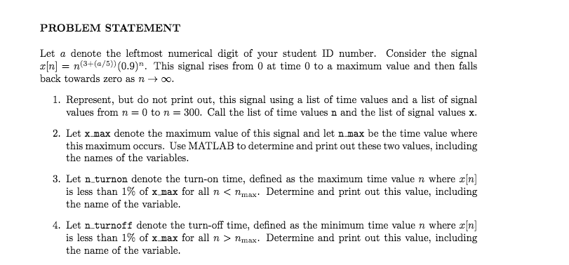 Solved Let a denote the leftmost numerical digit of your | Chegg.com