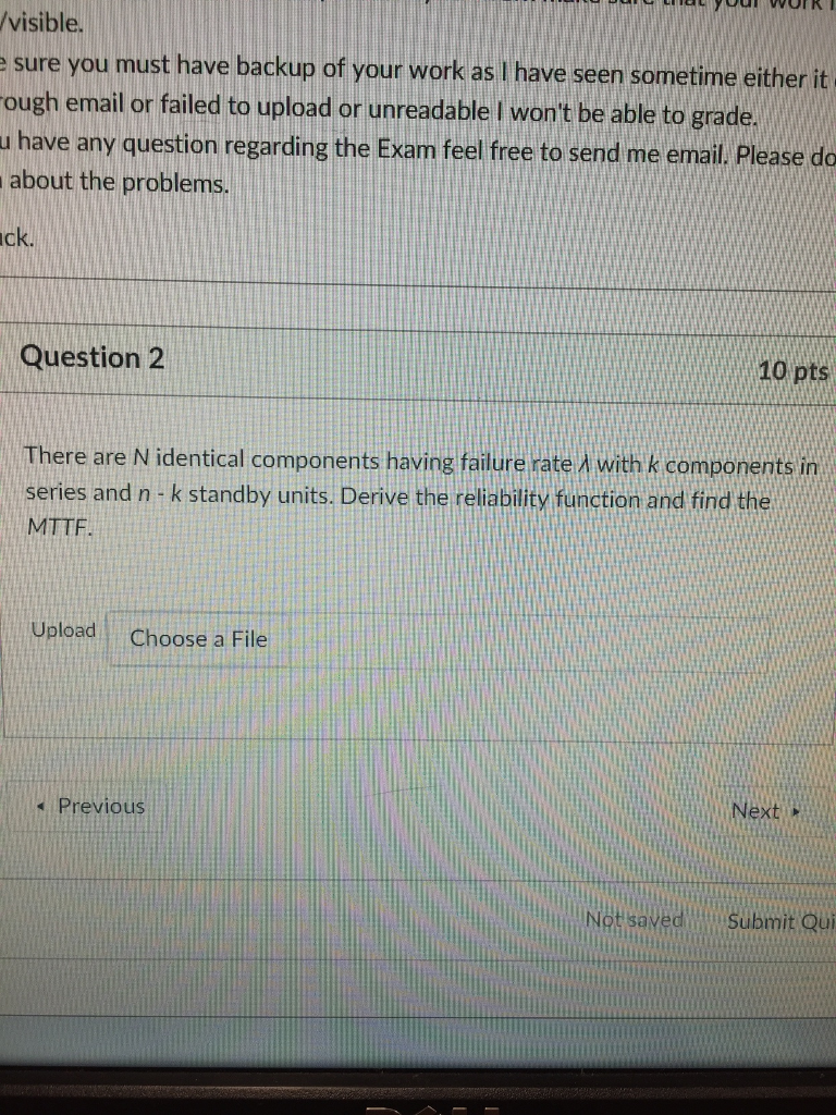 Solved Question 2: There are N identical components having | Chegg.com