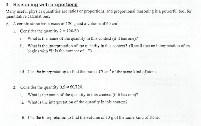 Solved II. Reasoning with proportions Many useful physics | Chegg.com