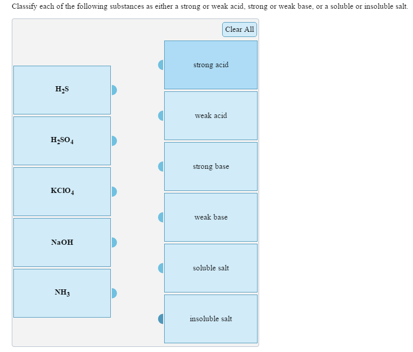 Solved Classify each of the following substances as either a | Chegg.com