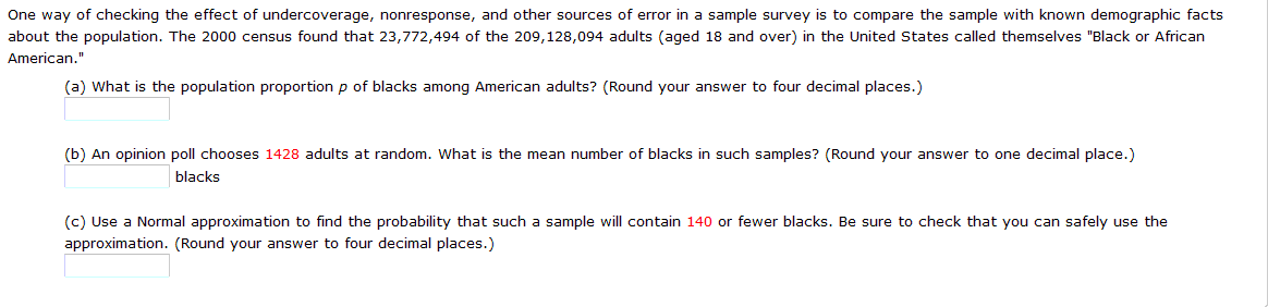 One way of checking the effect of undercoverage, | Chegg.com