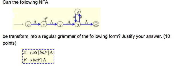 Solved Can the following NFA be transform into a regular | Chegg.com