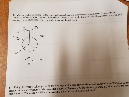 Solved Molecule A has multiple possible conformations such | Chegg.com