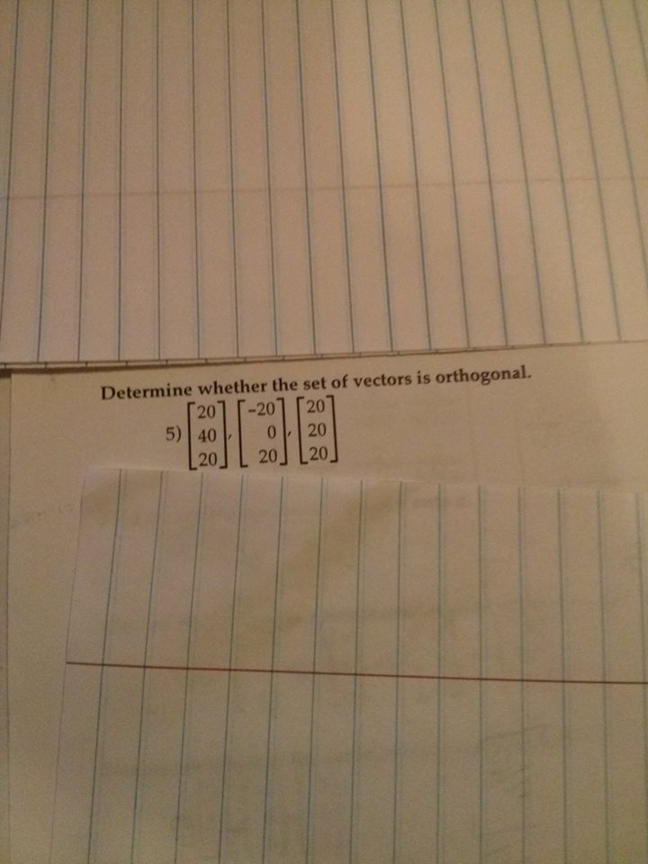 Solved Determine Whether The Set Of Vectors Is Orthogonal