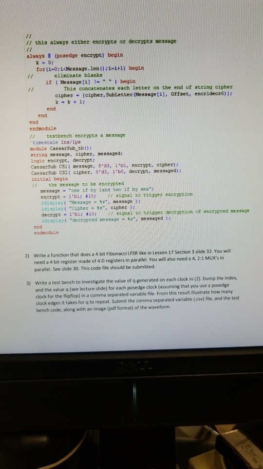 Homework 12 For these exercises use System Verilog, | Chegg.com