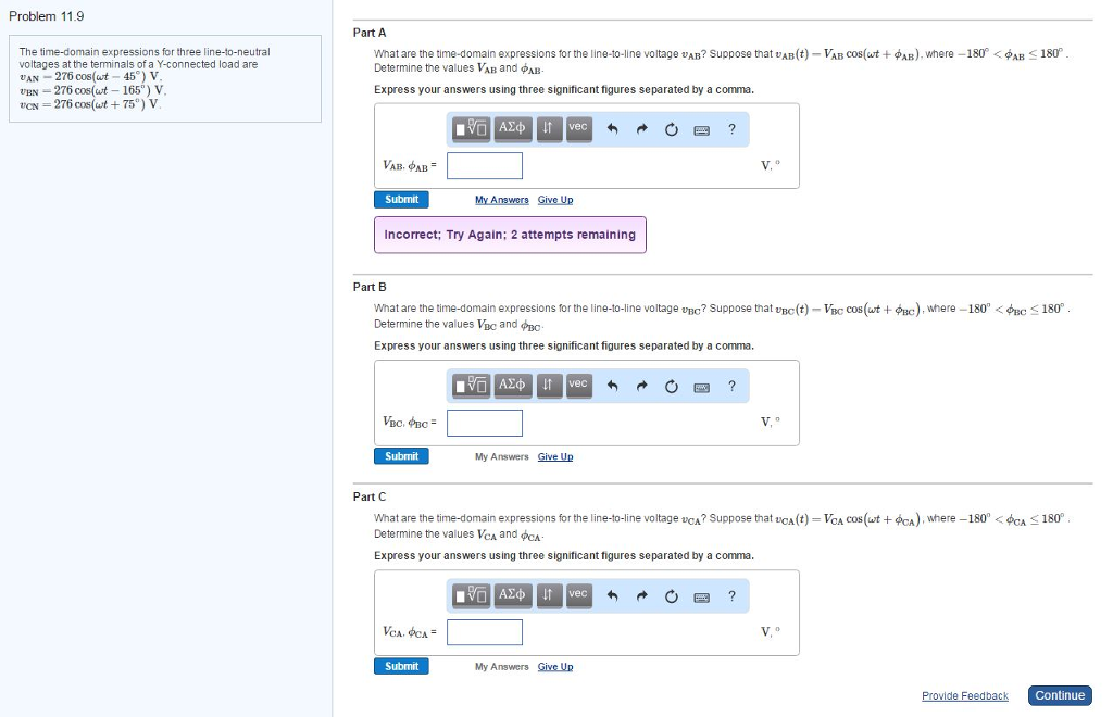 Solved The time- domain expressions for three | Chegg.com