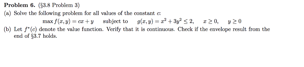 Solved Problem 6. (83.8 Problem 3) (a) Solve the following | Chegg.com