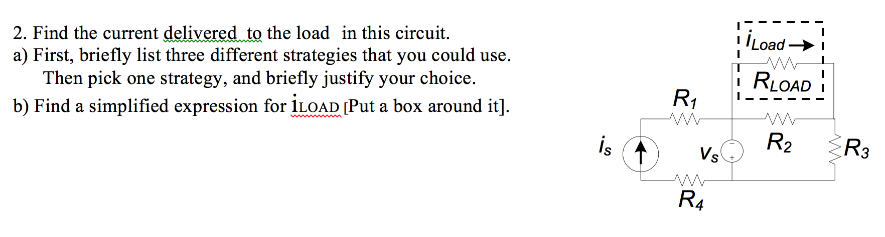 Solved Find the current delivered to the load in this | Chegg.com