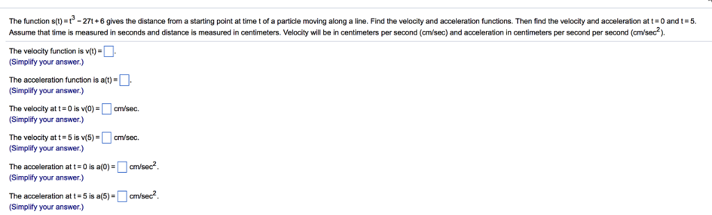 Solved 5. The function s(t)-t -271+6 gives the distance from | Chegg.com