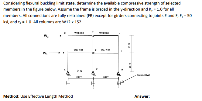 Solved Considering flexural buckling limit state, determine | Chegg.com