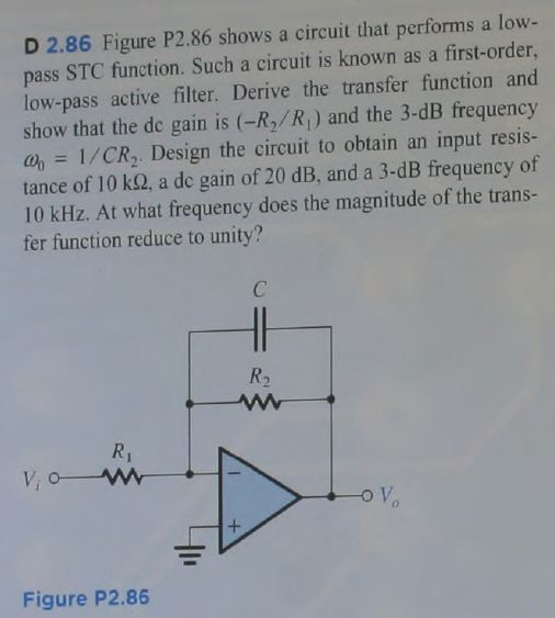 Solved Also plot the voltage gain Vo/Vi in dB's vs f.Show | Chegg.com