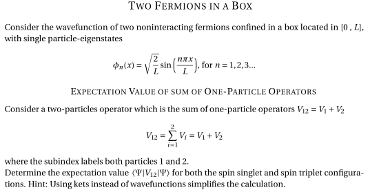 Solved Consider the wavefunction of two noninteracting | Chegg.com
