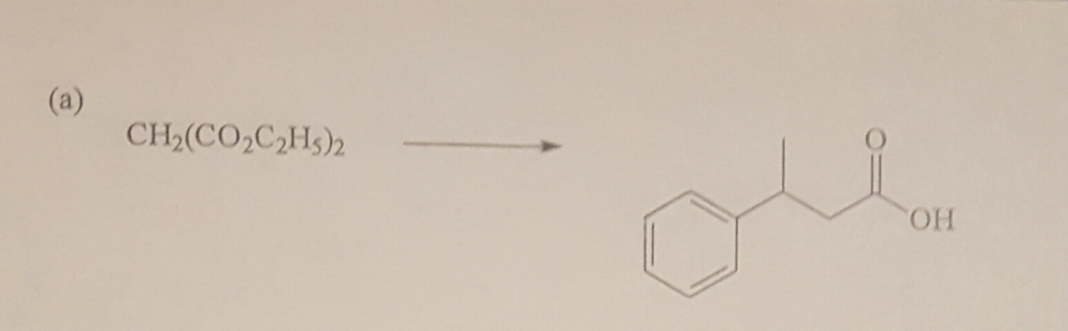 Solved (a) CH2 (CO2 C2H52 OH | Chegg.com