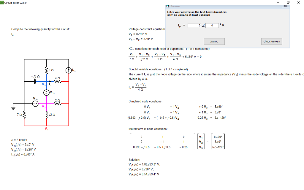 Solved Compute the following quantity for this circuit: | Chegg.com
