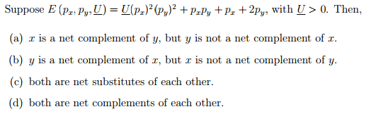Solved Suppose E (p_x, P_y, U) = U(p_x)^2 (p_y)^2 + p_xp_y + | Chegg.com