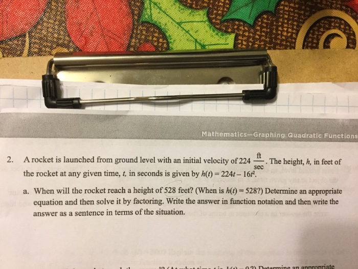 Solved A rocket is launched from ground level with an | Chegg.com