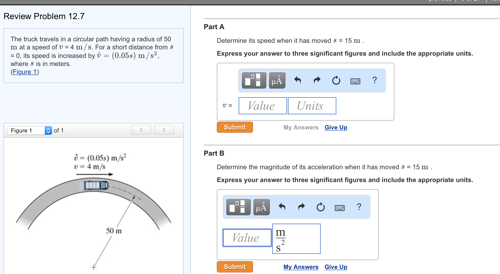 Solved The truck travels in a circular path having a radius | Chegg.com