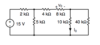 Solved Find the labeled voltage V0 and current I0 in the | Chegg.com