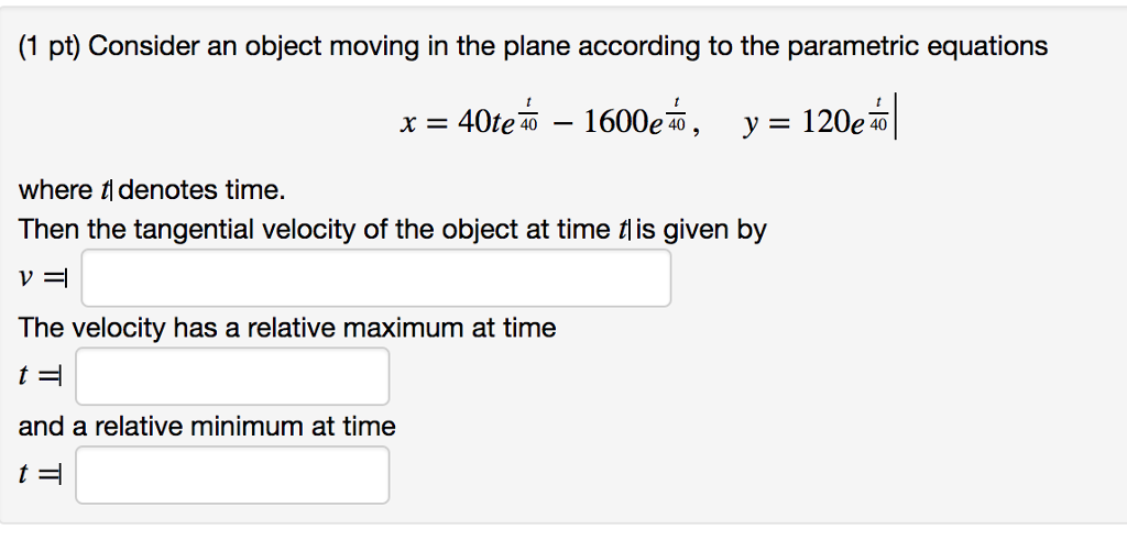 Solved Consider an object moving in the plane according to | Chegg.com