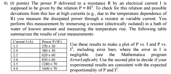 Solved The power P delivered to a resistance R by an | Chegg.com