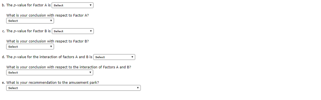 Solved An amusement park studied methods for decreasing the | Chegg.com