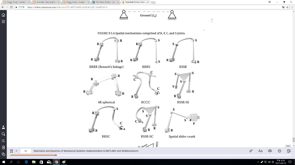 Solved illustrates nine spatial mechanisms that include | Chegg.com