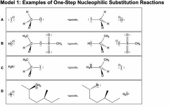 Solved Examples of One-Step Nucleophilic Substitution | Chegg.com
