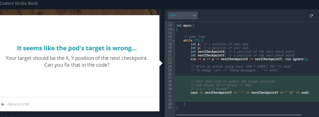Solved It seems like the pod's target is wrong ellipse Your | Chegg.com