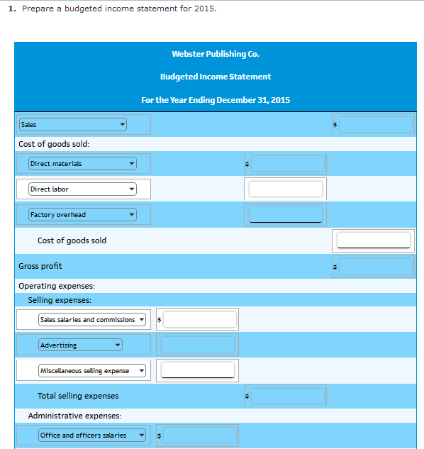 Solved Budgeted Income Statement and Balance Sheet As a | Chegg.com