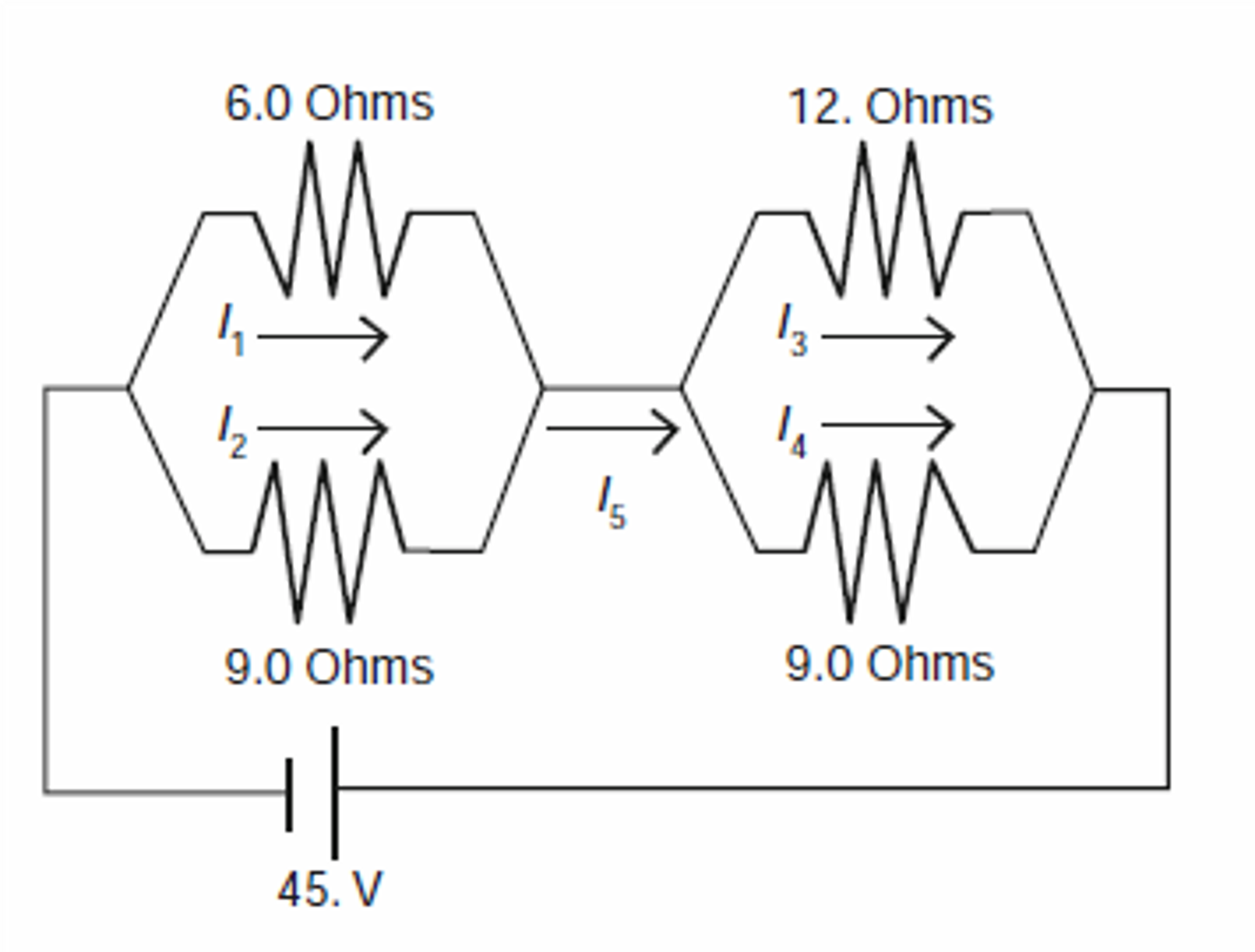 Solved Q3. Determine the currents I1, I2, I3, and I4 in the | Chegg.com