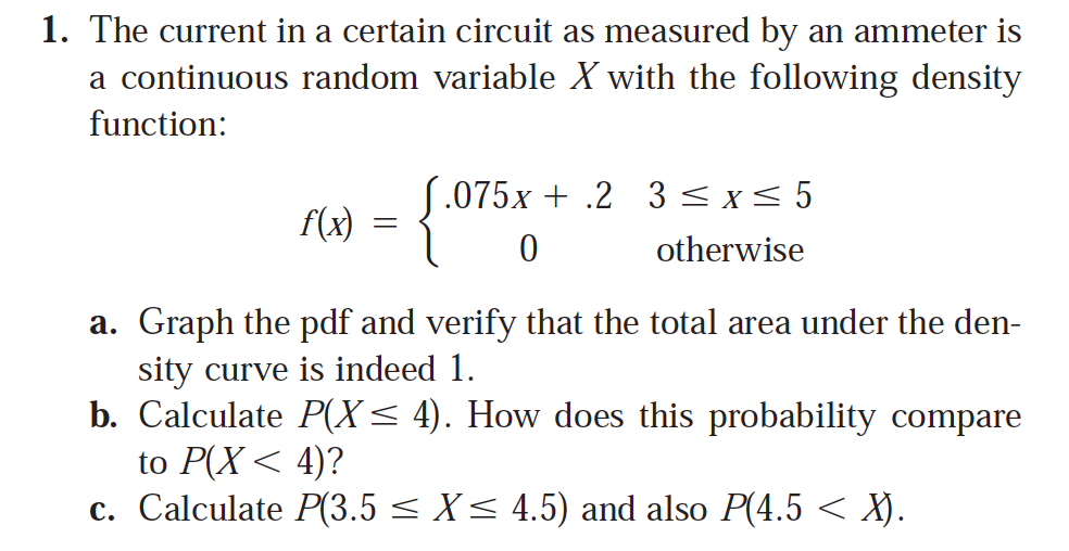 Solved The current in a certain circuit as measured by an | Chegg.com