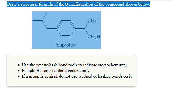 Solved Dra w a structural formula of the S configuration of | Chegg.com