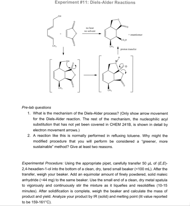 Solved What is the mechanism of the Diels-Alder process? | Chegg.com