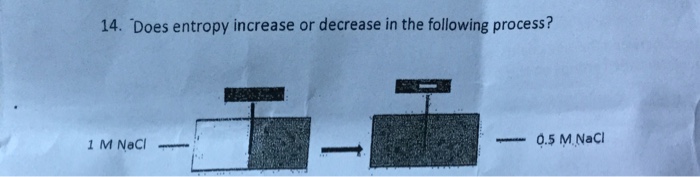 Solved Does Entropy Increase Or Decrease In The Following Chegg