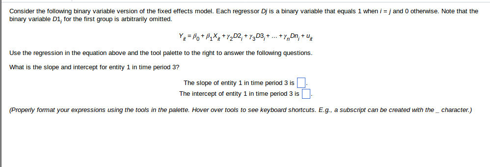 Consider The Following Binary Variable Version Of The 
