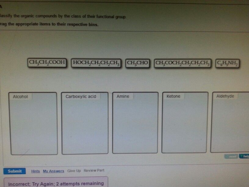 Solved Classify the organic compounds by the class of their | Chegg.com
