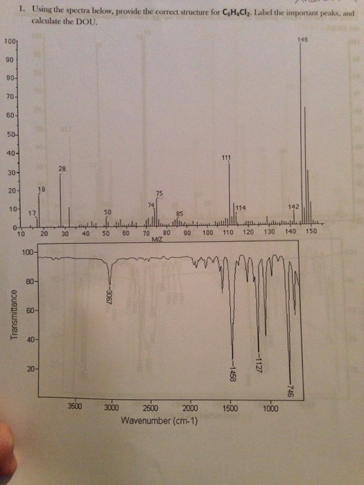 Solved Using the spectra below, provide the correct | Chegg.com